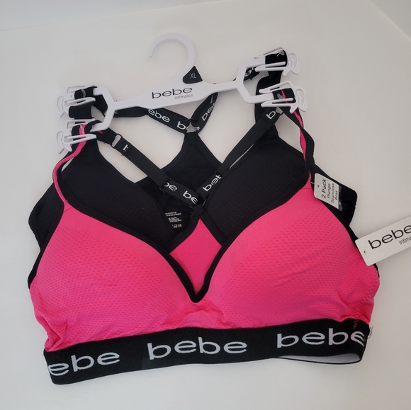 bebe | Intimates & Sleepwear | Bebe Seamless Bra 2 Pack Blackpink Size ...